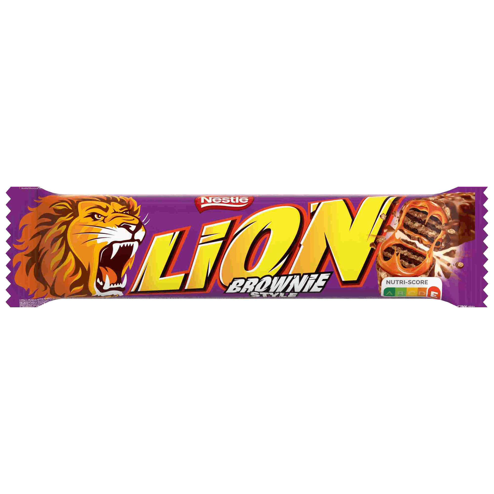 Lion Brownie Style, barretta al cioccolato e caramello da 42g – About Snack